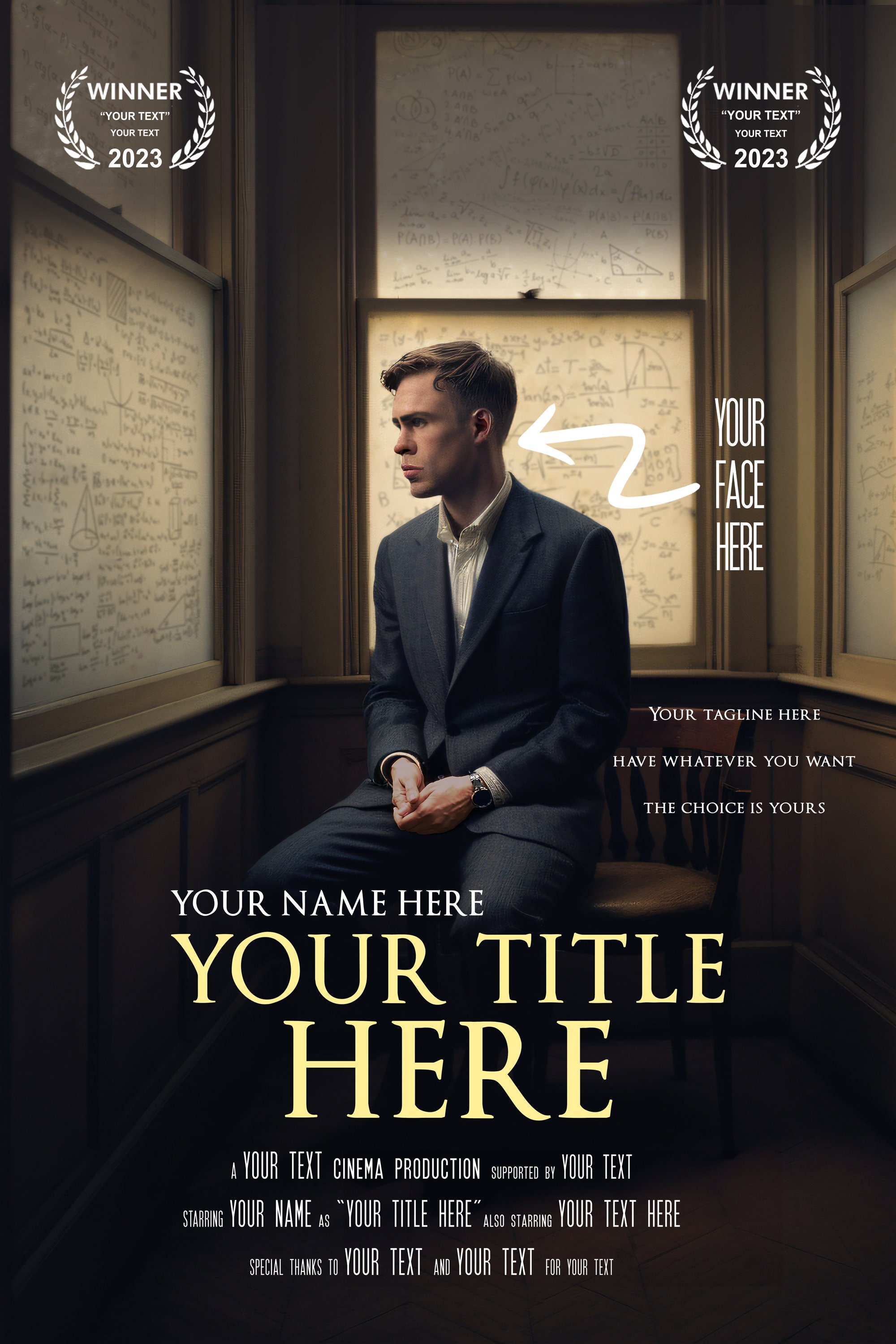 Custom Dramatic Movie Poster - Premium Framed Art or Digital Download ...