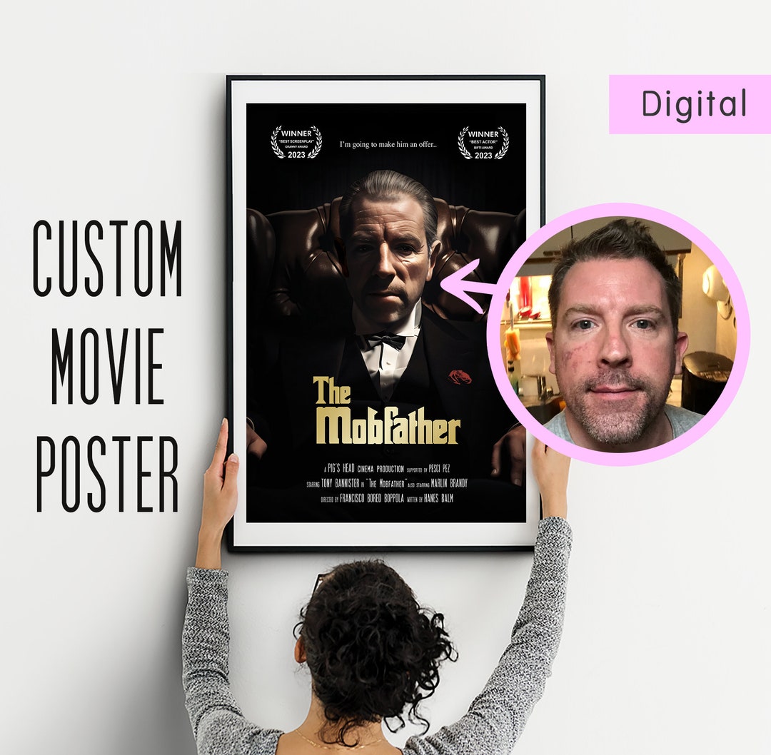 Custom Mob Movie Poster: Personalized Face Swap Gift (digital Download ...