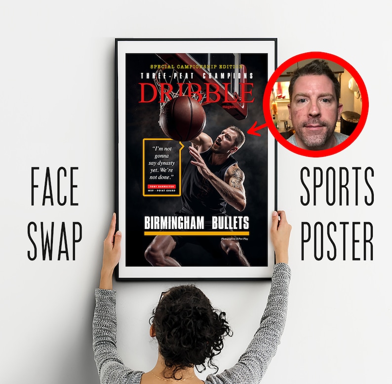 Custom Basketball Magazine Poster - Framed Art or Digital Download - A ...