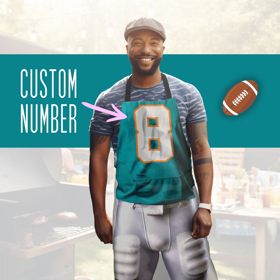 Miami Dolphins BBQ Apron: Personalized Football Gift - Etsy