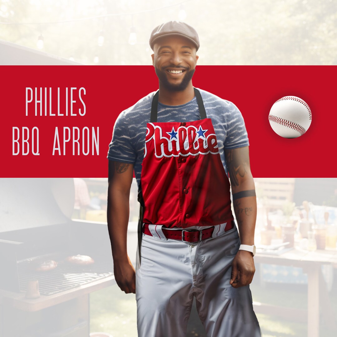 Phillies BBQ Apron, Baseball Team Spirit Barbecue Apron, Sports Apron ...