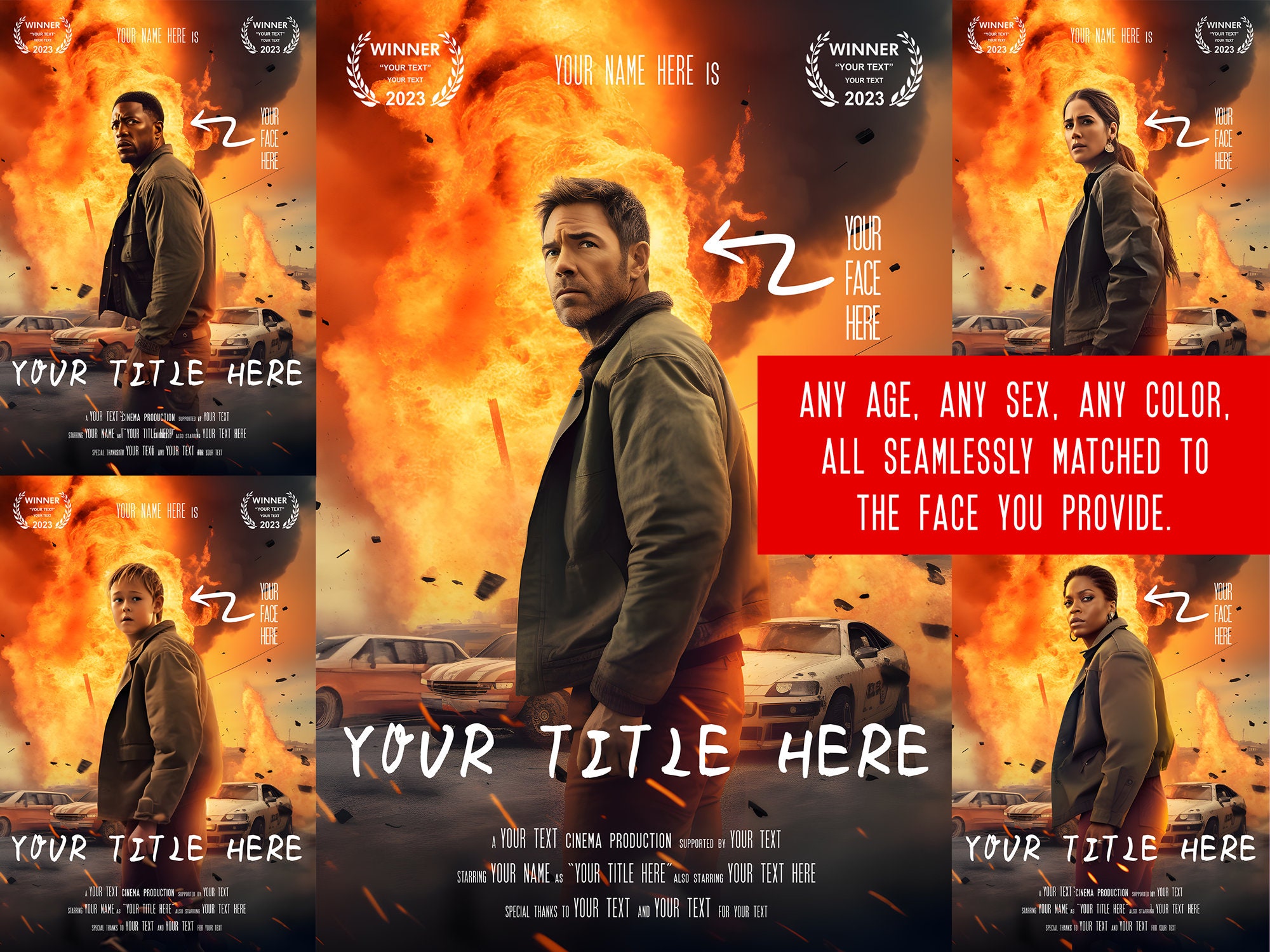 Custom Mob Movie Poster Premium Framed Art or Digital Download Face ...