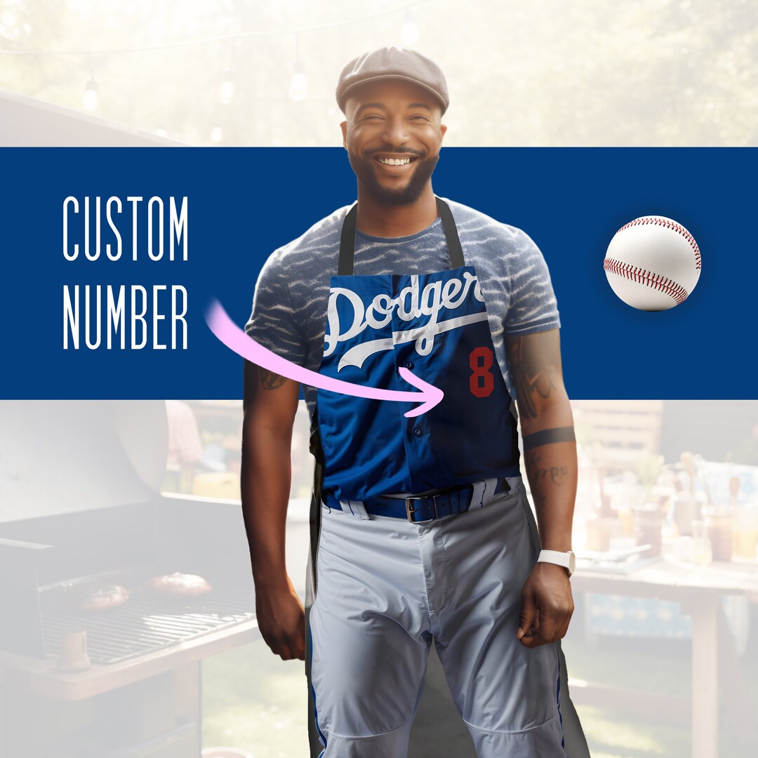 LA Dodgers BBQ Apron: Baseball Team Spirit, Gift for Him/her - Etsy