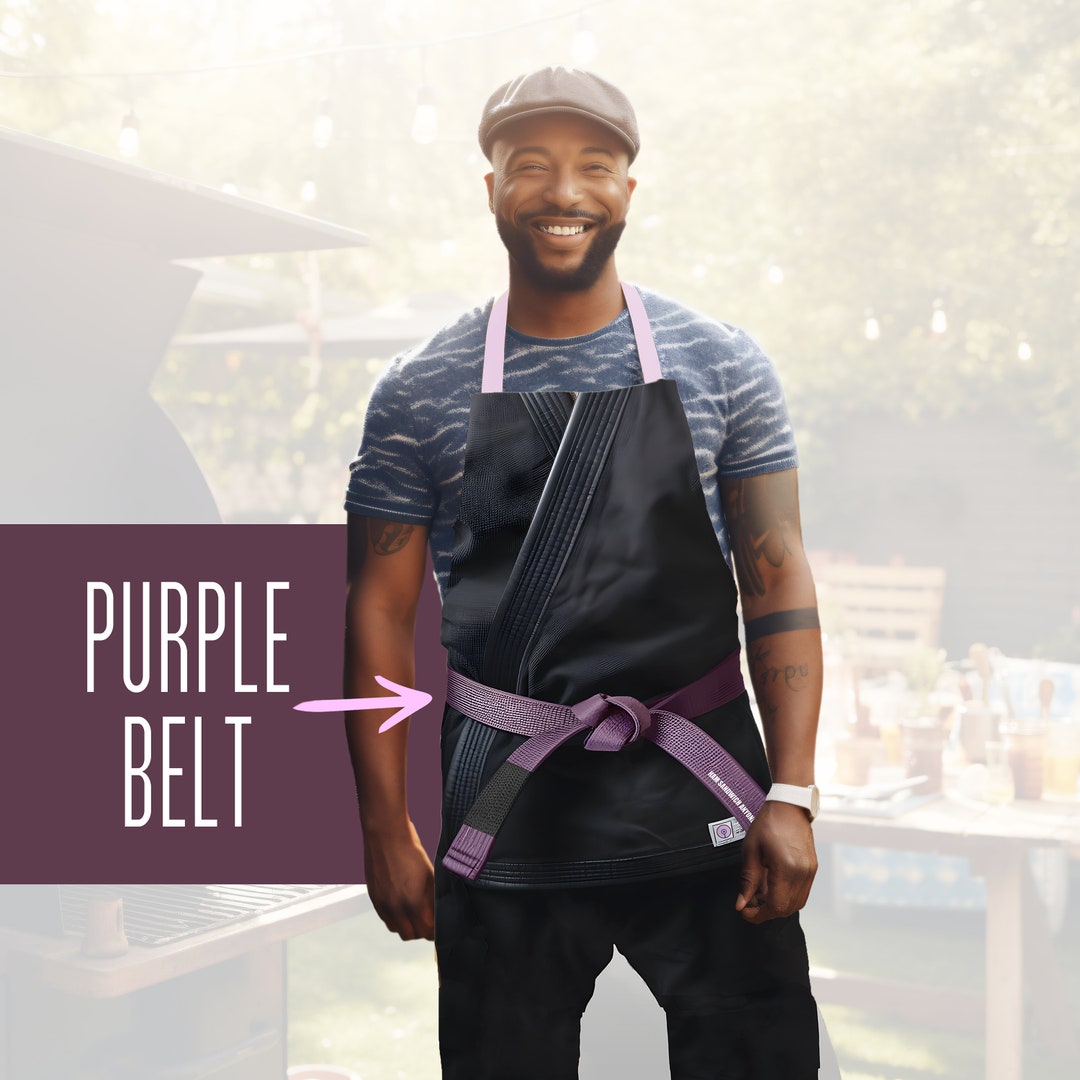 BJJ BBQ Apron - Purple Belt, Perfect BJJ Graduation Gift, All Belt ...