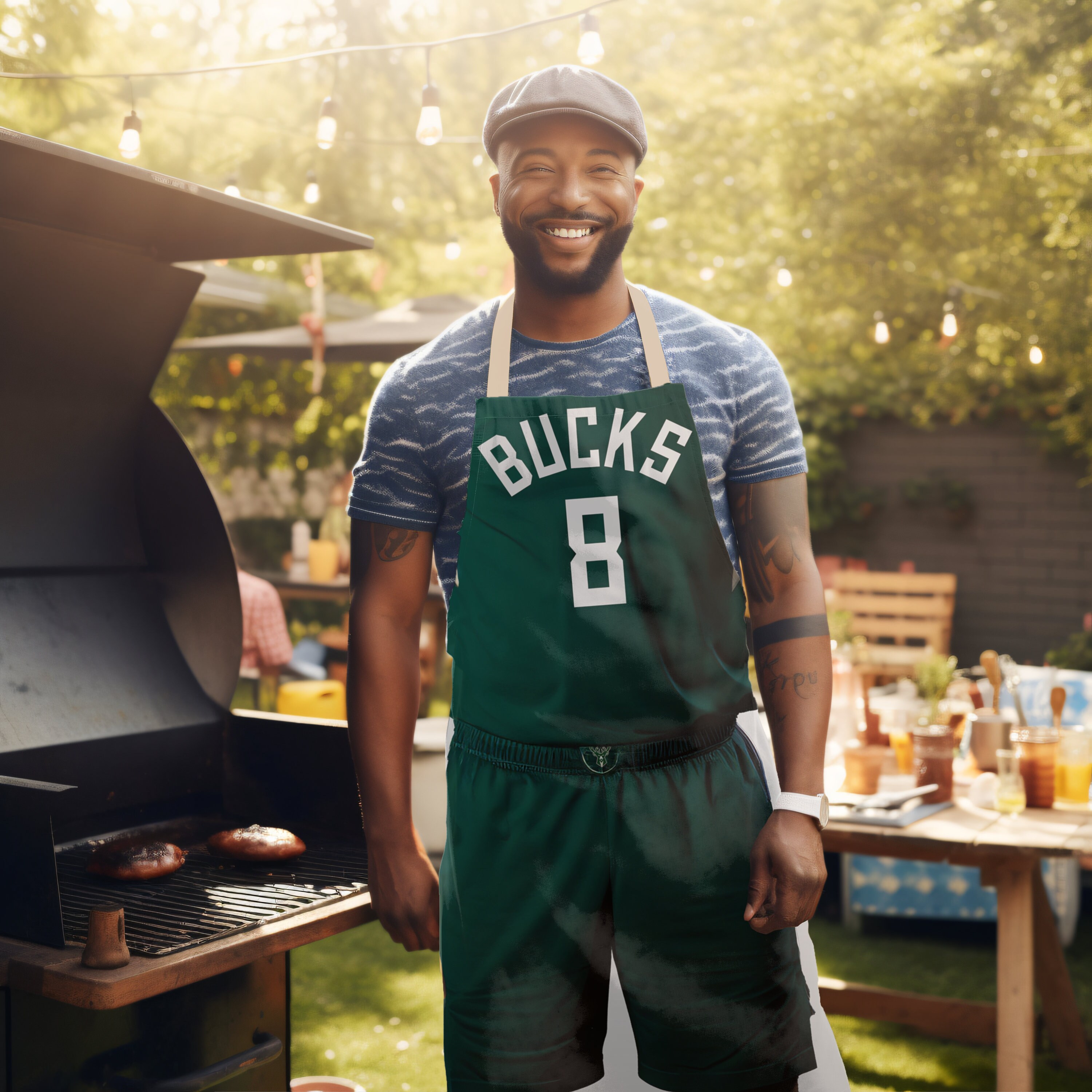 Milwaukee Bucks BBQ Apron, Personalized Jersey Number, NBA Gift - Etsy