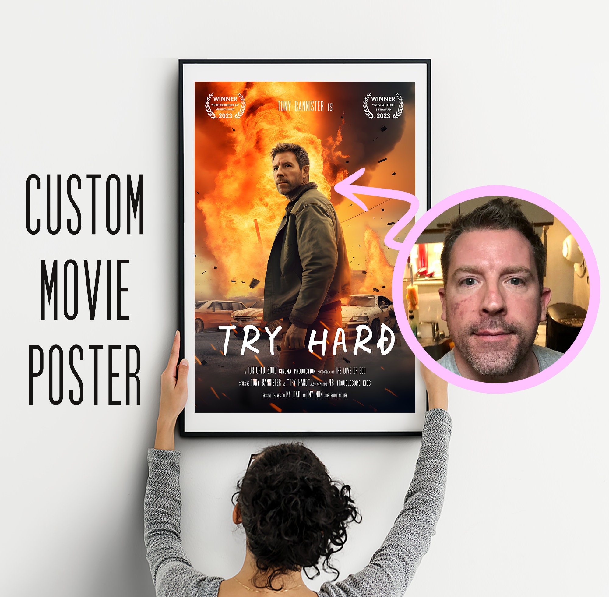 Custom Action Movie Poster Premium Framed Art or Digital - Etsy