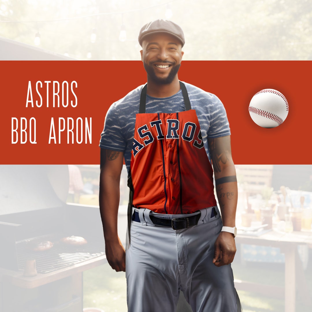 Houston Astros BBQ Apron: Baseball Team Spirit Gift - Etsy