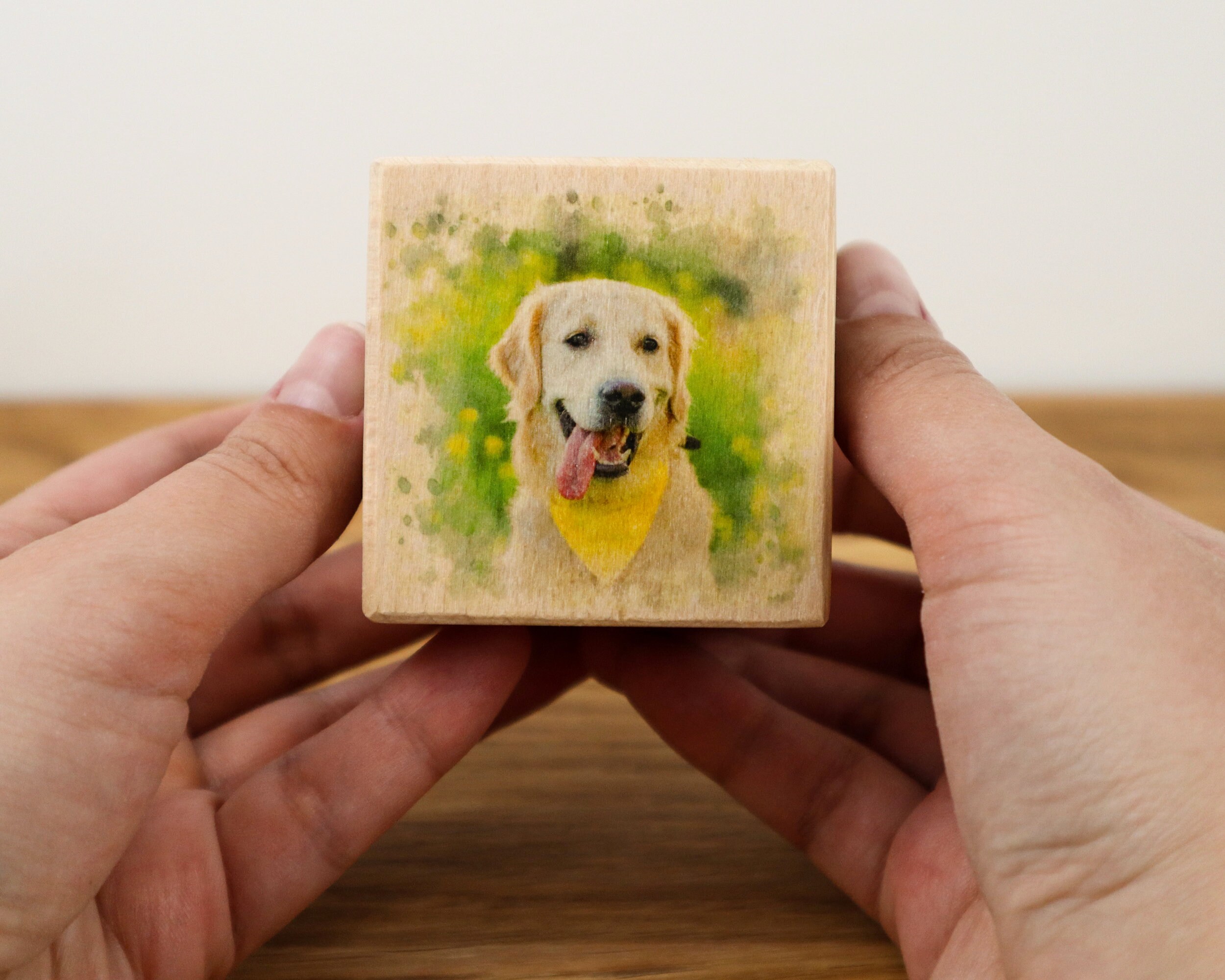 Wooden Photo Cube, Rustic Portraits, Wood Photo Blocks, Custom Photo on ...