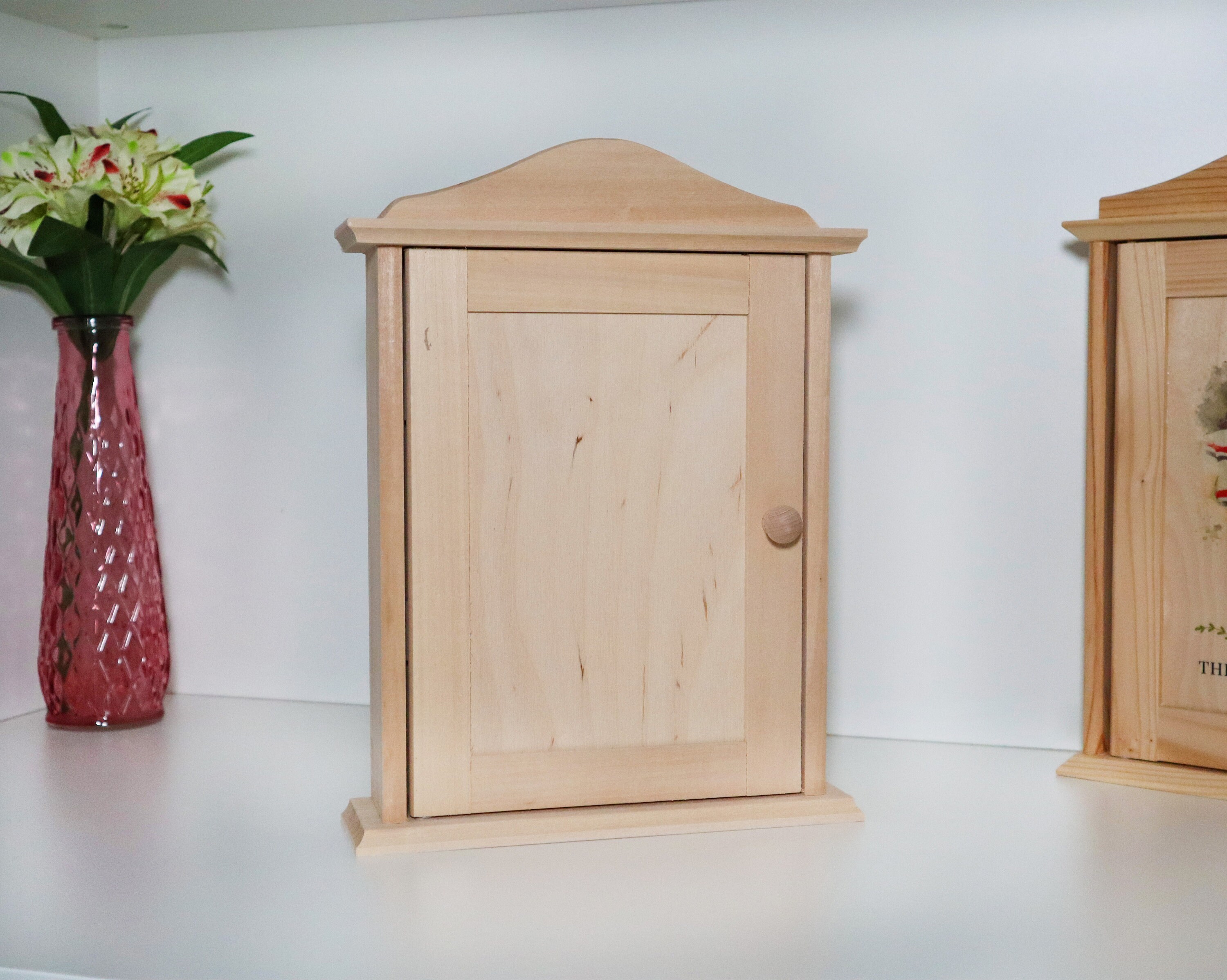 Unfinished Wooden Vertical Key Holder for Wall, Key Hanger, Wood Key ...