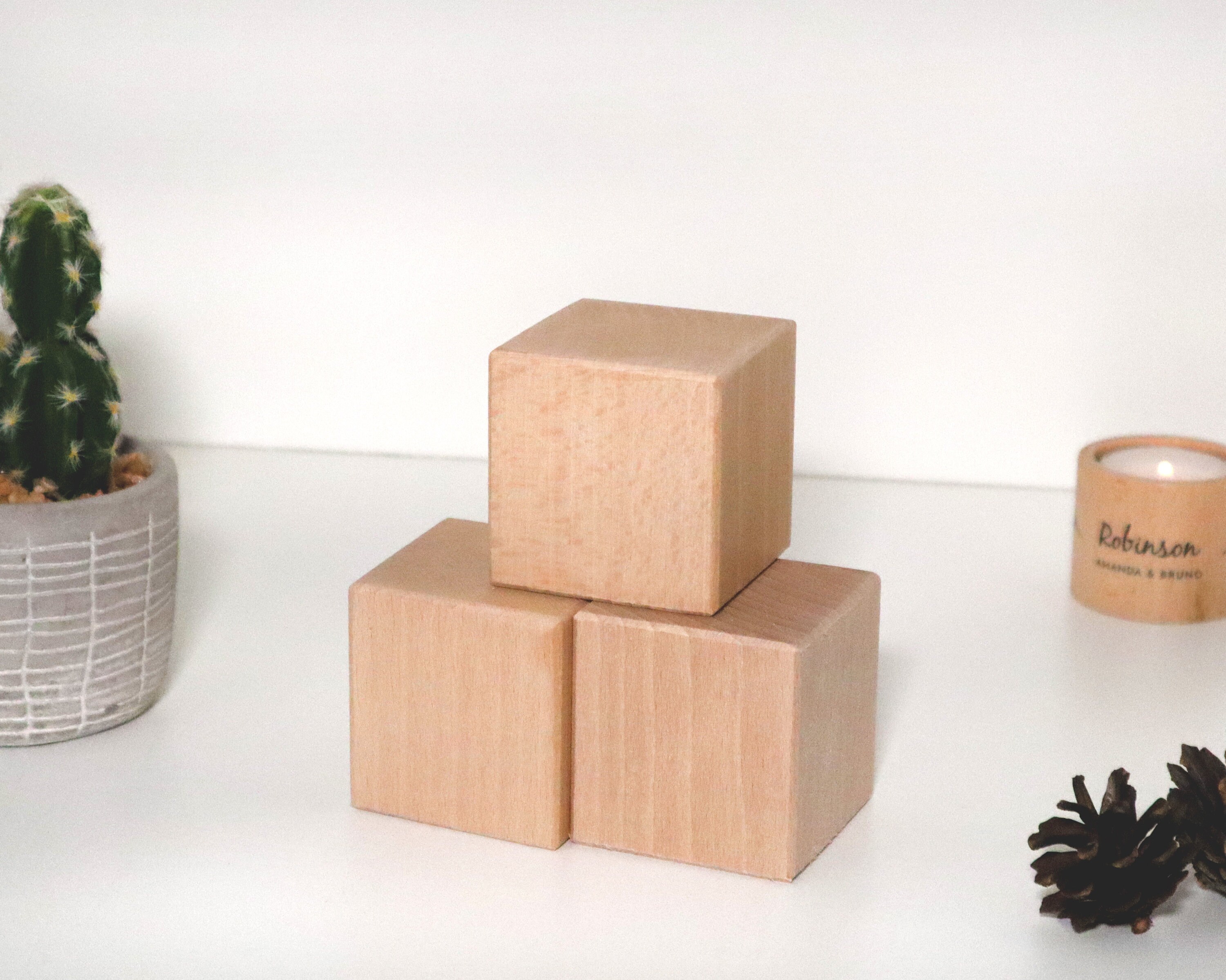 Blank Wood Blocks, Unfinished Scrabble Tile, Craft Blocks, Wood Squares ...