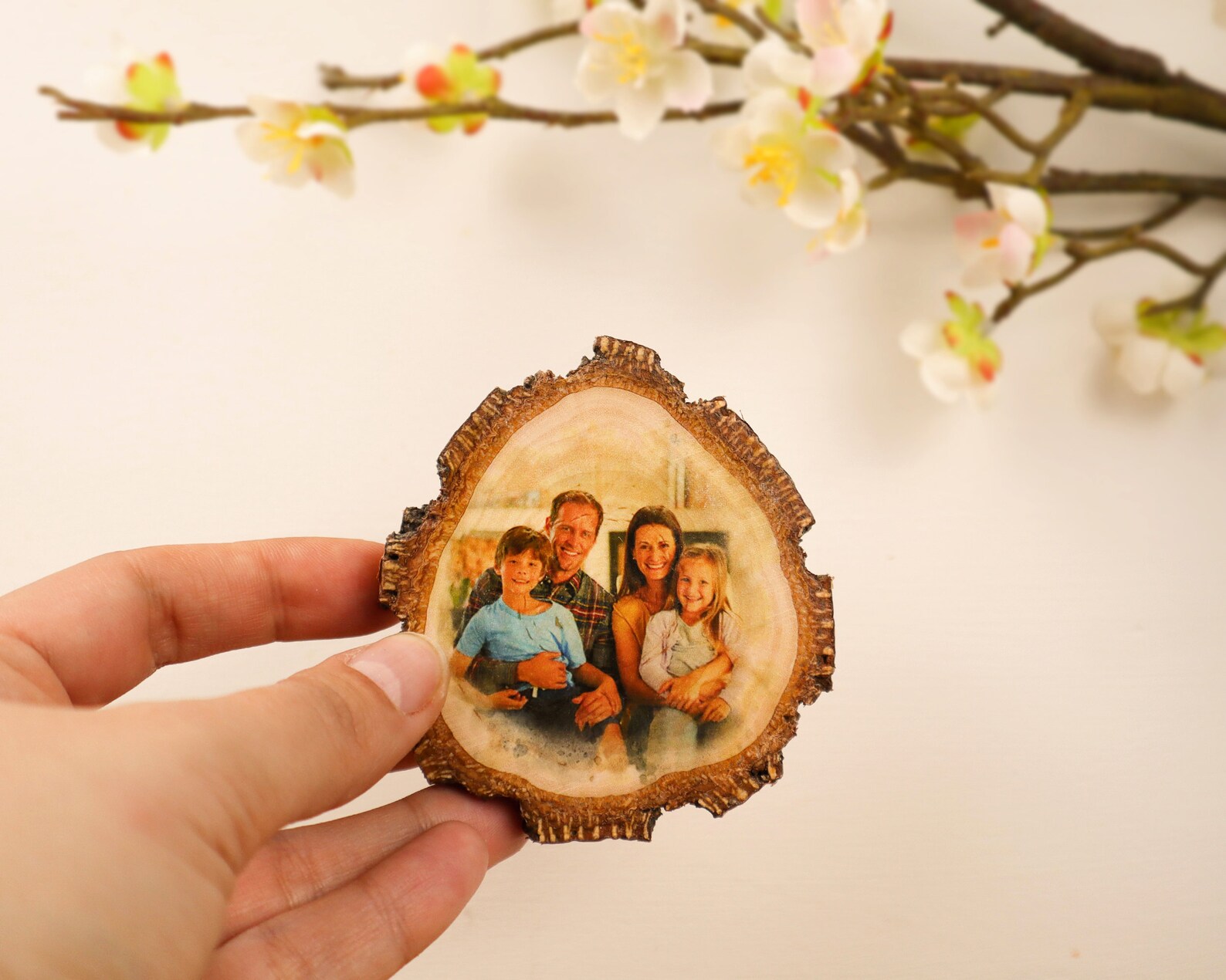 Custom Wood Photo, Family Photo on Wood Slice, Custom Wood Slice ...