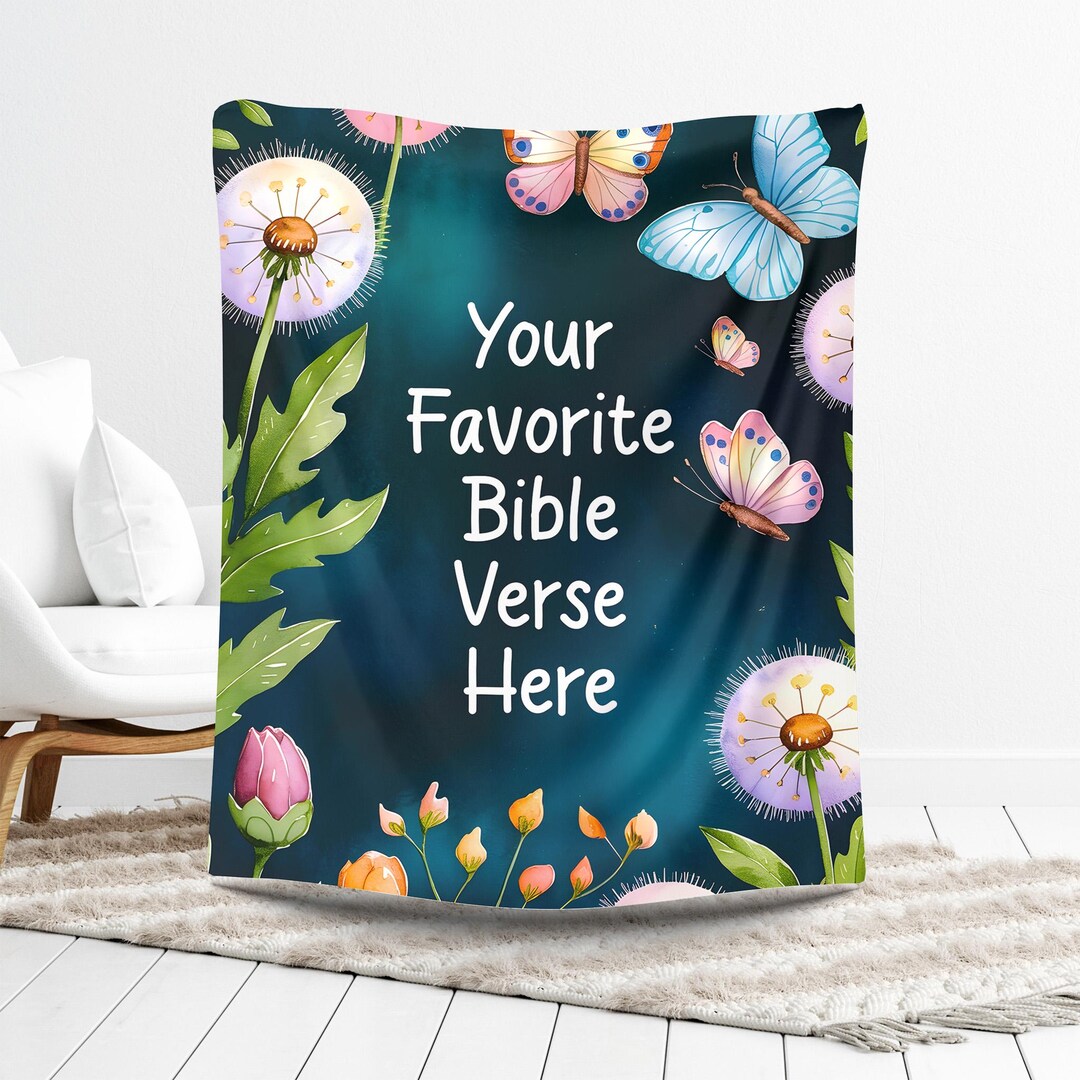 Bible Verse Blanket With Personalization, Bible Blanket, Custom Faith ...
