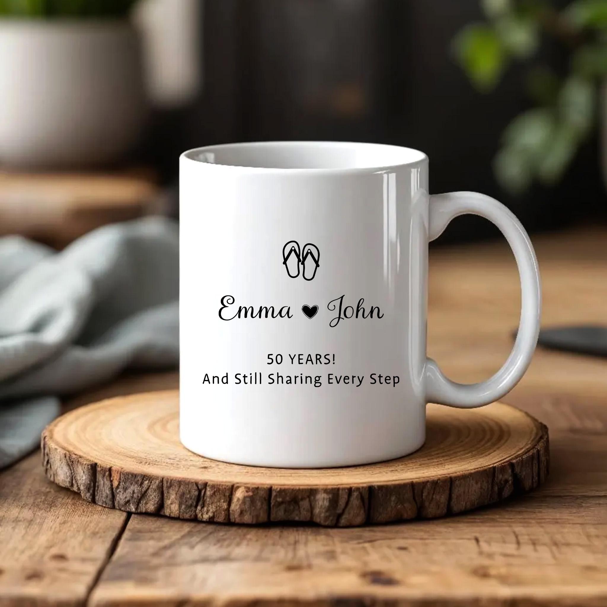 50th Anniversary Mug, Custom 50th Anniversary Gift, Personalized ...