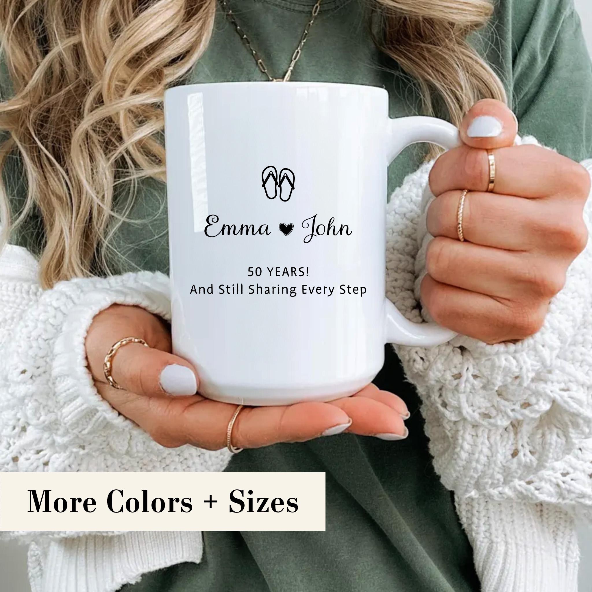 50th Anniversary Mug, Custom 50th Anniversary Gift, Personalized ...