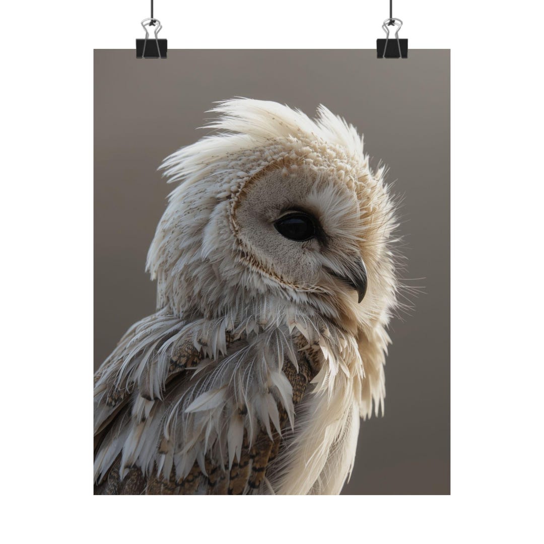 Barn Owl Portrait Matte Vertical Poster | Wildlife Bird Photography ...