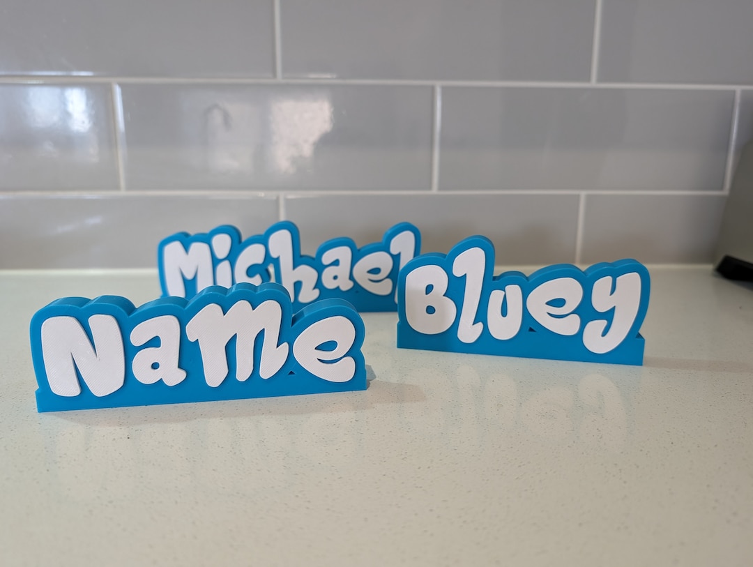 Customized Bluey Themed Name Sign Personalised Kids' Room Decor Unique ...