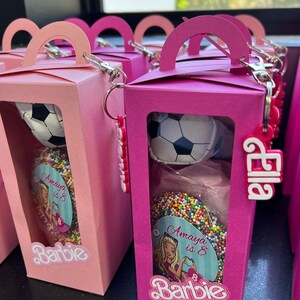 Personalised Barbie Style Name Keychain Custom Glamour Keyring Gift Bag ...