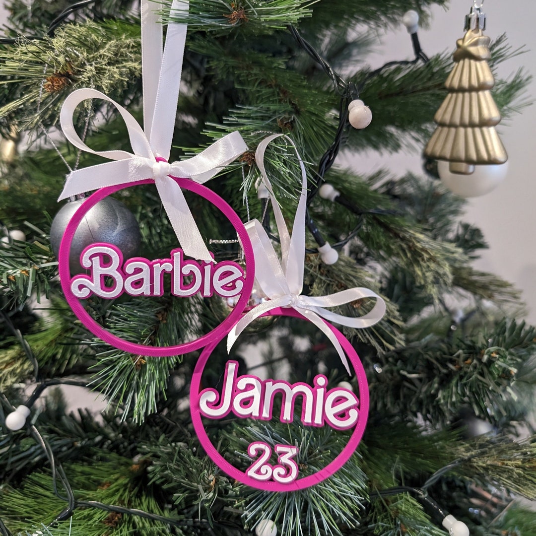 Custom Barbie Style Christmas Ornaments Personalised Glam for Your Tree ...