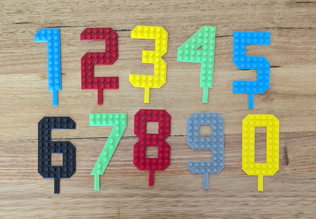 Compatible With Lego Brick Number Cake Topper - Etsy Australia