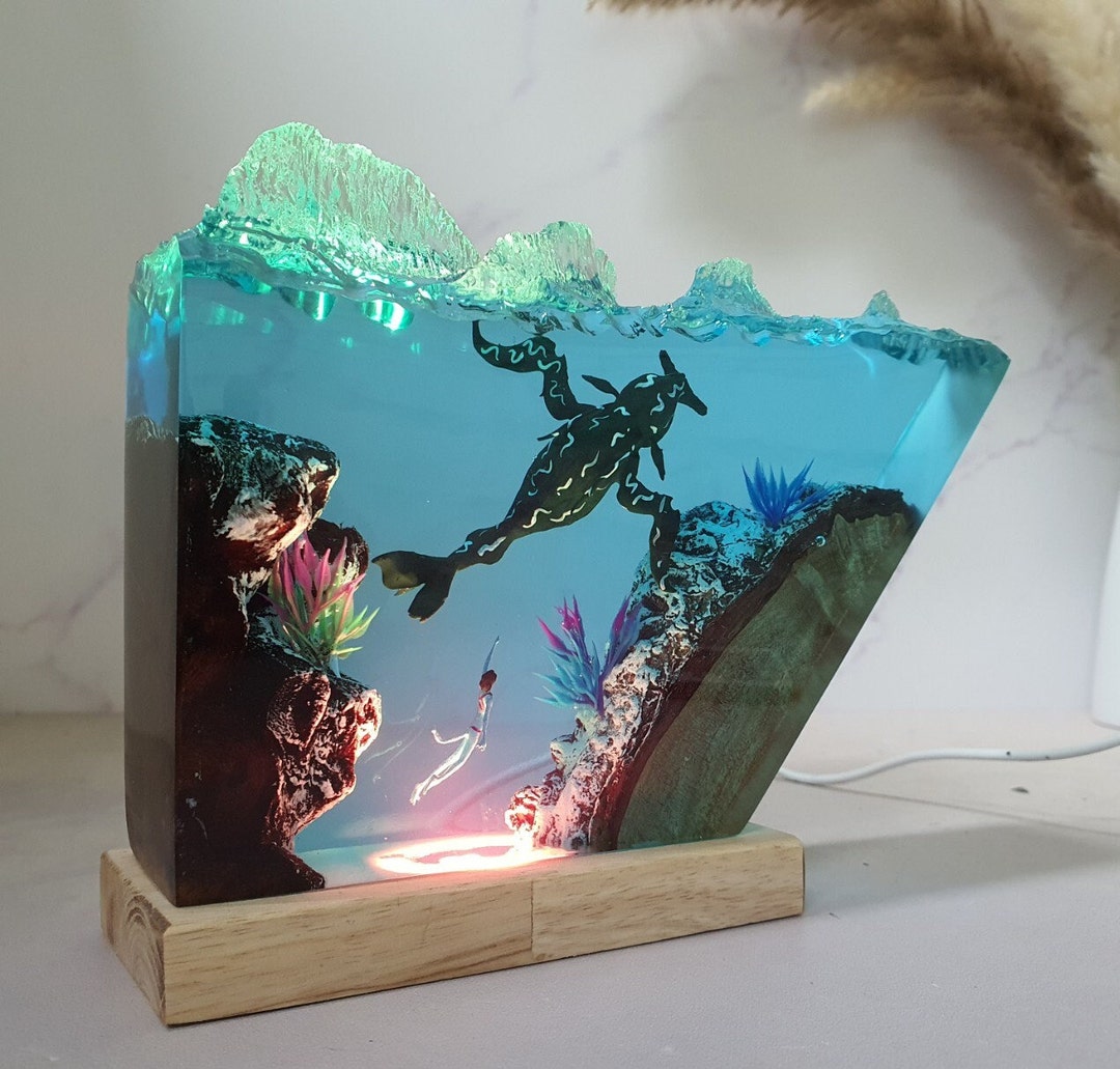 Avatar the Way of Water, Tulkun Ft Kiri Avatar 2, Resin Lamp, Ocean ...