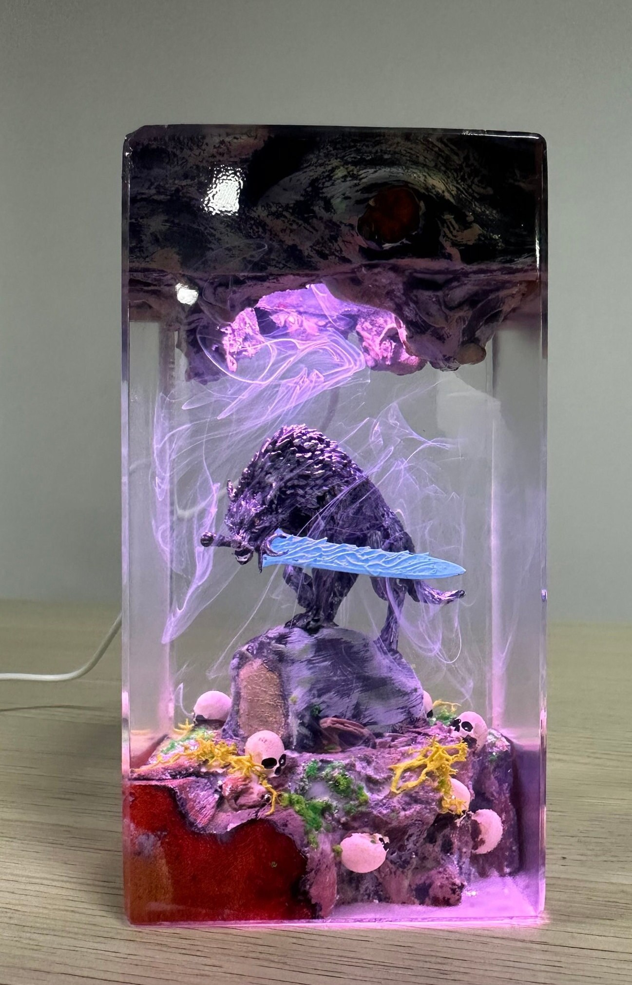 Handmade Resin Lamp, Epoxy and Wooden Night Lights,home Decoration ...