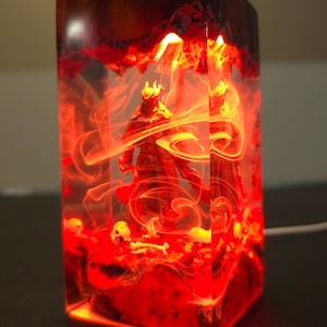 Custom Game Lamp, Game Figure, Hunter Figure, Epoxy Resin Lamp, Lamp ...