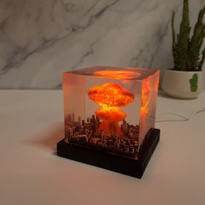 Nuclear Explosion Bomb Diorama, Model LIGHT Night Lamp Nuke Fallout ...