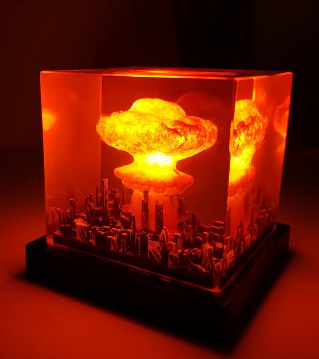 Nuclear Explosion Bomb Diorama, Model LIGHT Night Lamp Nuke Fallout ...