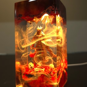 Custom Game Lamp, Game Figure, Hunter Figure, Epoxy Resin Lamp, Lamp ...