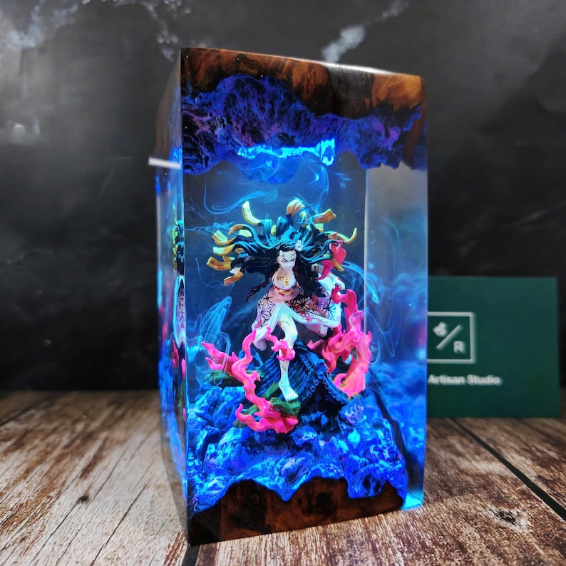 Custom Anime Demon Slayer Resin Night Light, Demon Slayer Figure ...