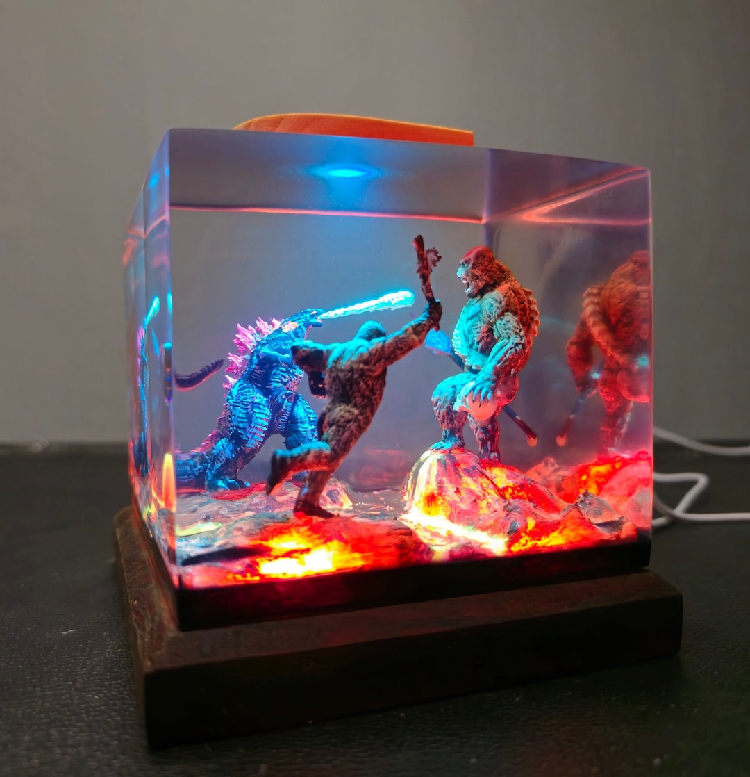 Monster Resin Night Light, Diorama Resin Epoxy, Atomic Breath, Resin ...