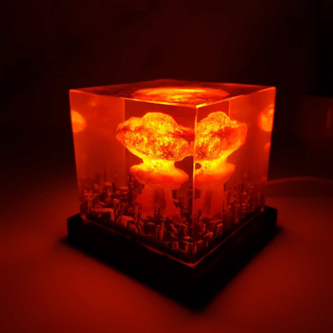Nuclear Explosion Bomb Diorama, Model LIGHT Night Lamp Nuke Fallout ...
