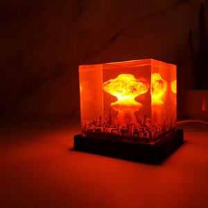 Nuclear Explosion Bomb Diorama, Model LIGHT Night Lamp Nuke Fallout ...