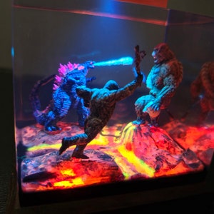 Monster Resin Night Light, Diorama Resin Epoxy, Atomic Breath, Resin ...