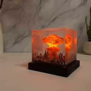 Nuclear Explosion Bomb Diorama, Model LIGHT Night Lamp Nuke Fallout ...