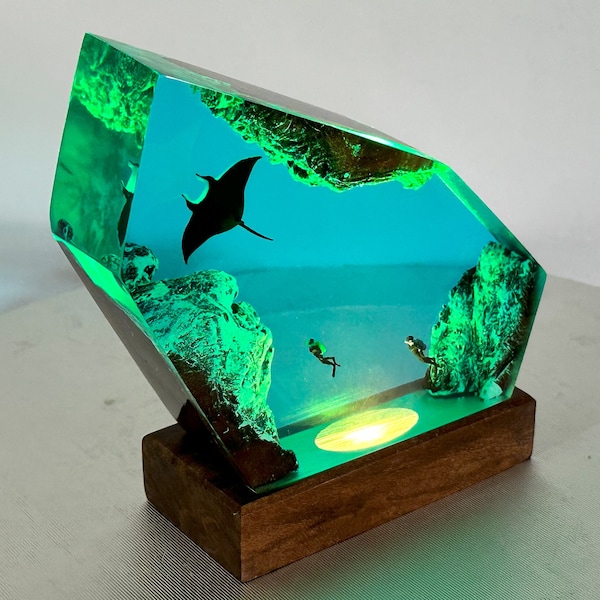Resin Lamp - Etsy
