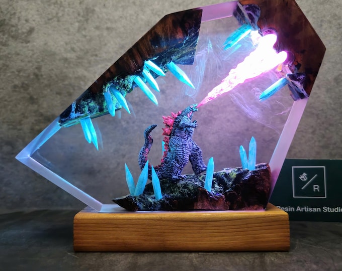 Monster Resin Night Light, Diorama Resin Epoxy, Atomic Breath, Resin ...