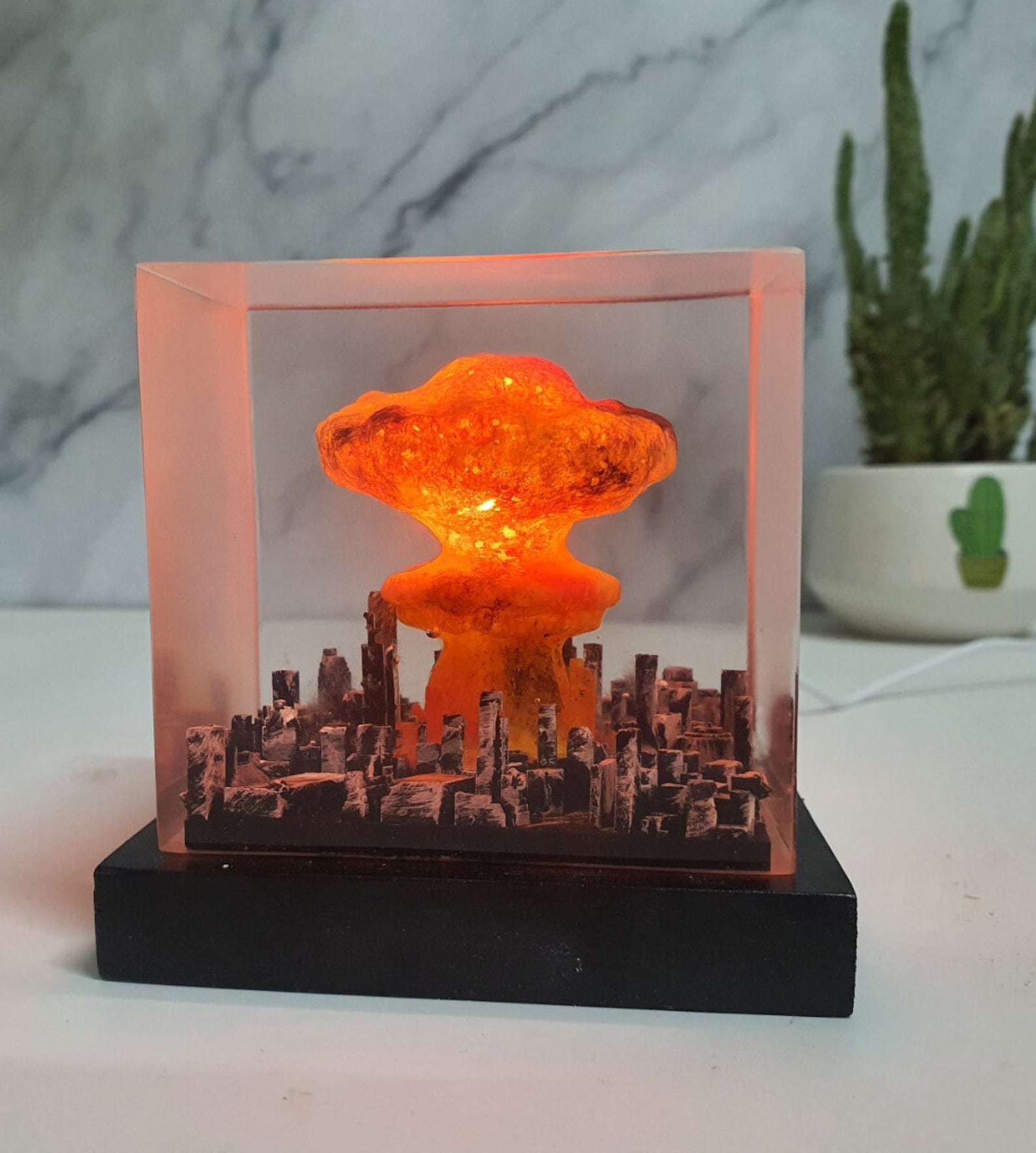 Nuclear Explosion Bomb Diorama, Model LIGHT Night Lamp Nuke Fallout ...