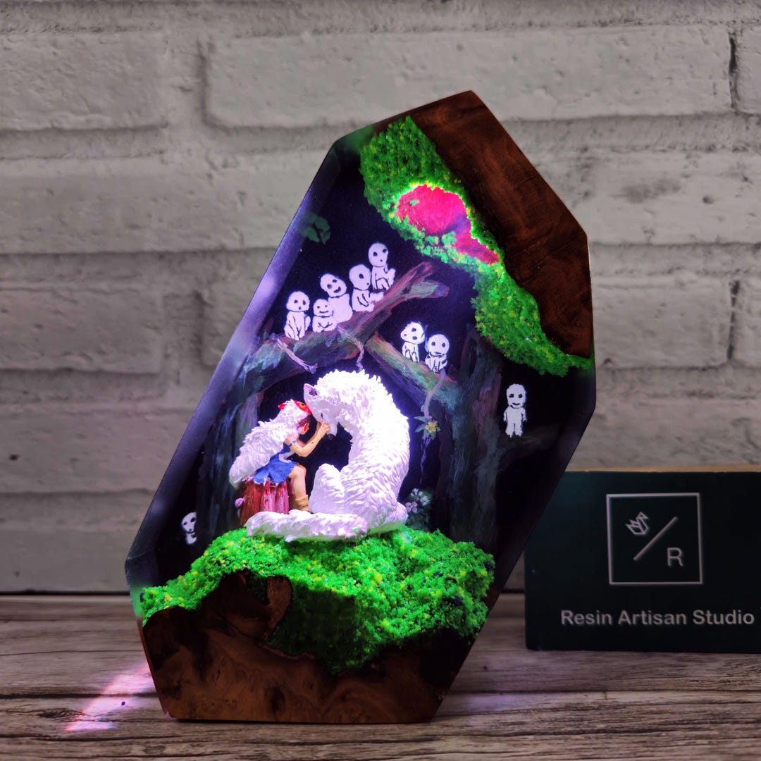 Ghibli Inspired Anime Forest Resin Lamp, Customer Anime Resin Lamp, Hot ...