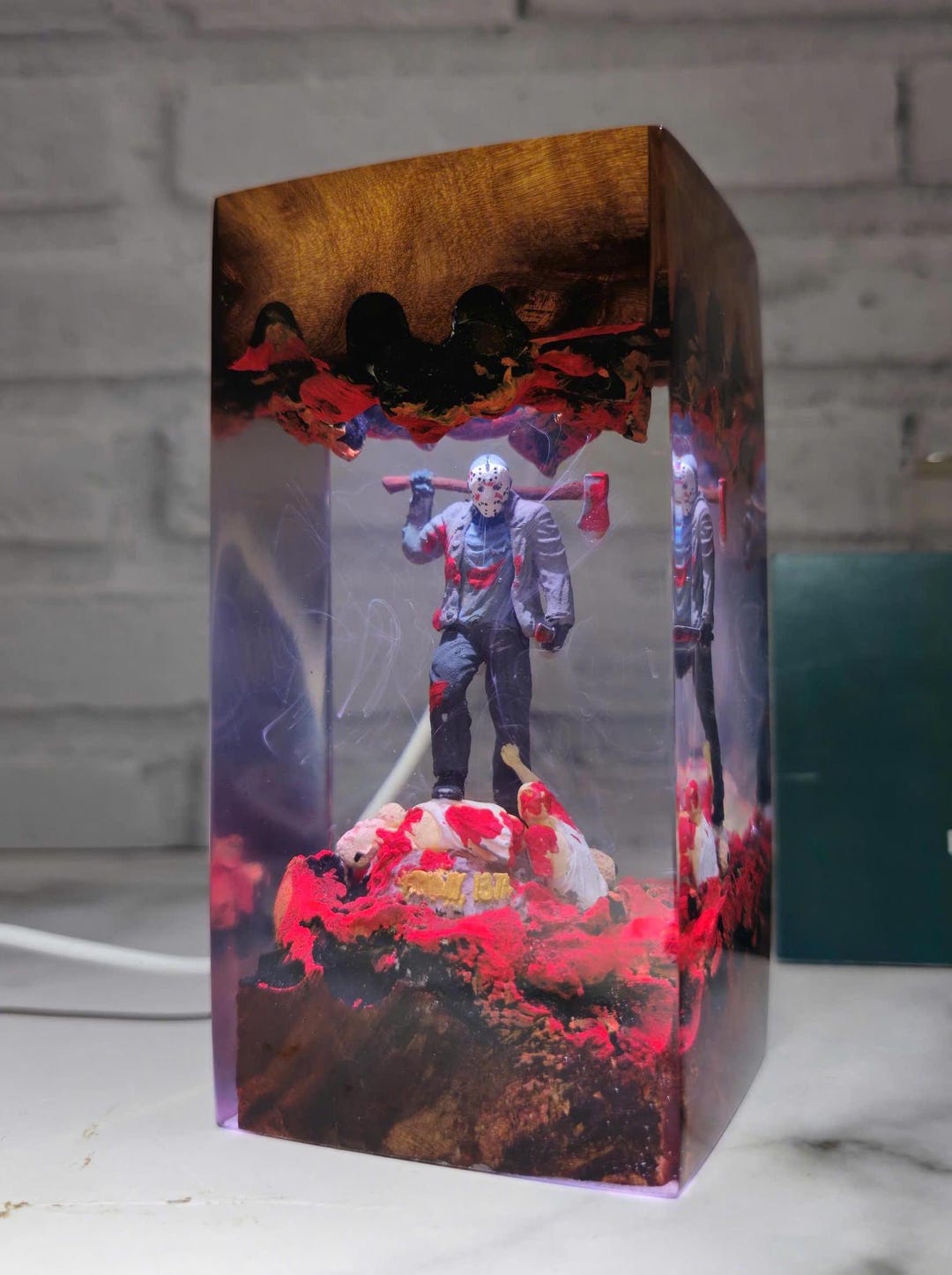 Jason Voorhees Horror Lamp: Halloween Decor, RGB LED Light - Etsy