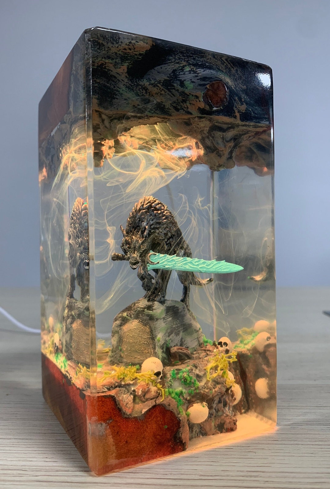 Handmade Resin Lamp, Epoxy and Wooden Night Lights,home Decoration ...