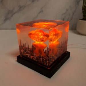 Nuclear Explosion Bomb Diorama, Model LIGHT Night Lamp Nuke Fallout ...