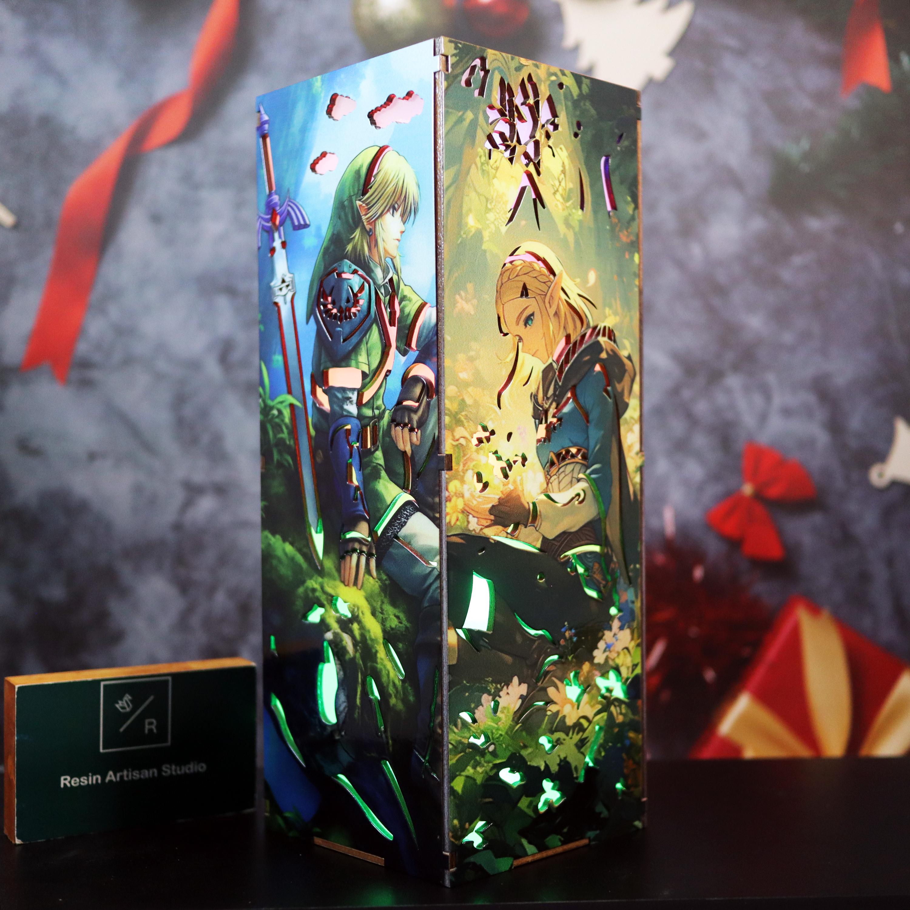 TOTK Night Light, Wood Box Night Light, Wooden Night Light, TOTK Figure ...