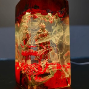Custom Game Lamp, Game Figure, Hunter Figure, Epoxy Resin Lamp, Lamp ...
