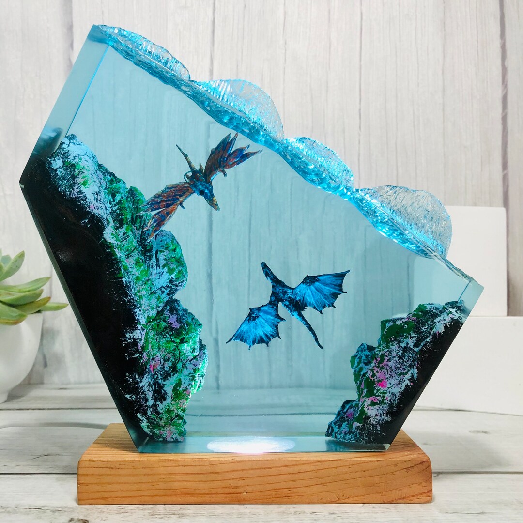 Ice Dragon and Avatar Dragon Resin Lamp, Game of Thrones Resin Lamp ...