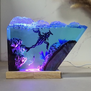 Avatar the Way of Water, Tulkun Ft Kiri Avatar 2, Resin Lamp, Ocean ...