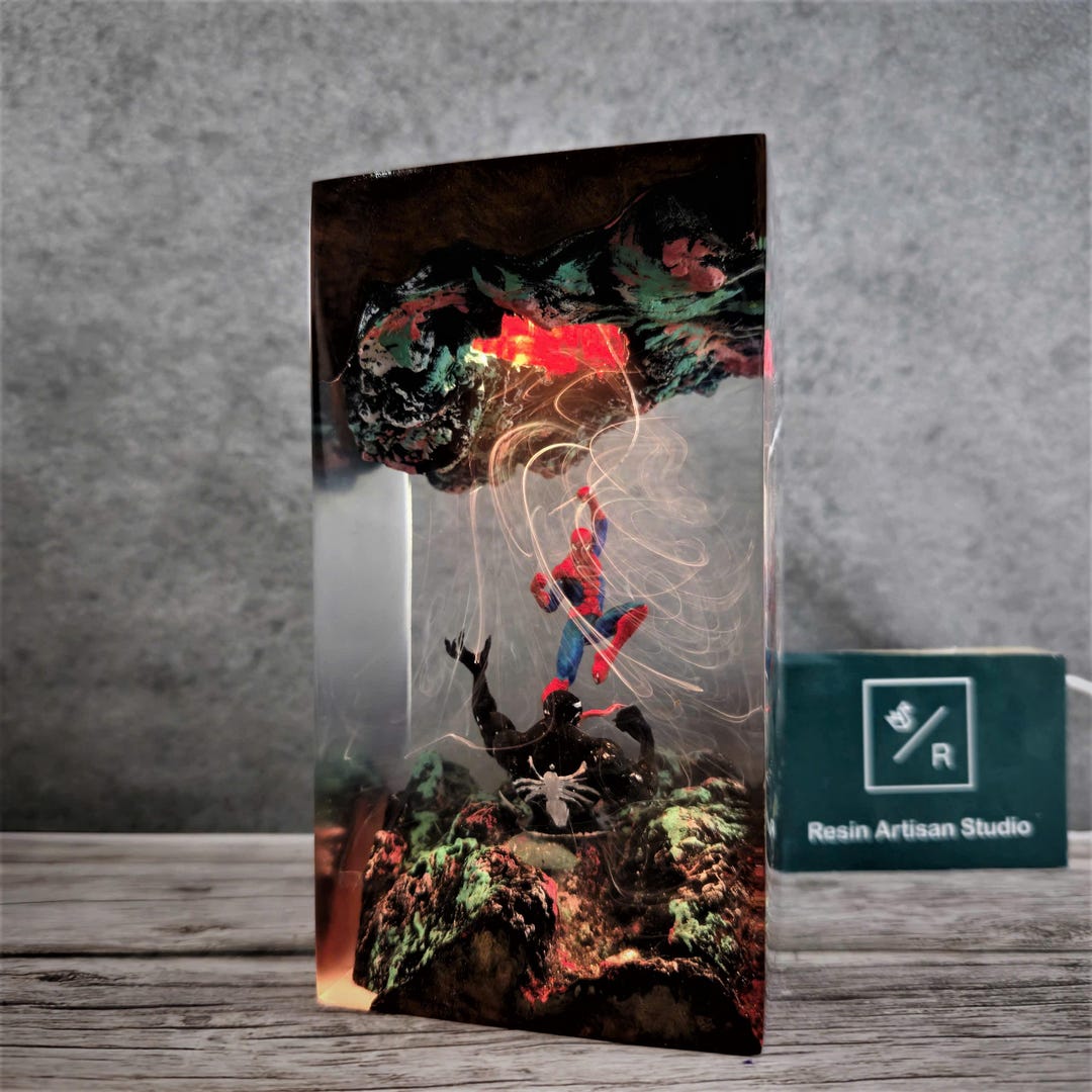 Christmas Gift, Xmas Lamp, Super Hero Night Light Custom Hero Resin ...