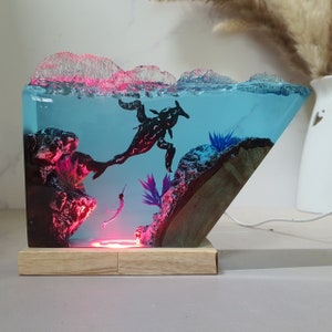 Avatar the Way of Water, Tulkun Ft Kiri Avatar 2, Resin Lamp, Ocean ...