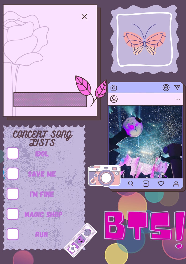 BTS Concert Diary Template - Etsy