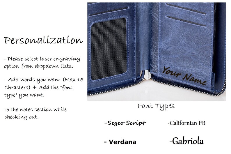 Personalized Leather Wristlet Wallet: Handmade Bifold Clutch - Etsy